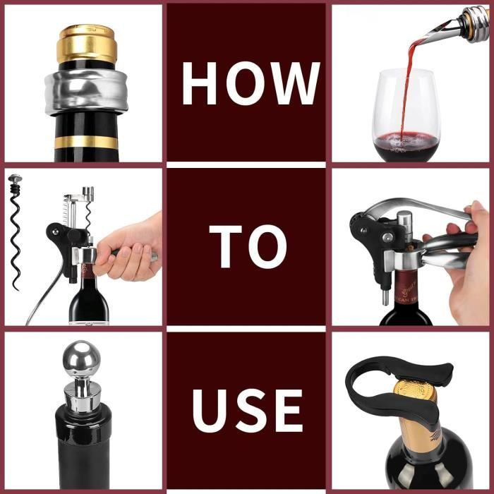 Ouvre-bouteilles de Vin avec Coffret Cadeau, Ensemble Tire-Bouchon ...