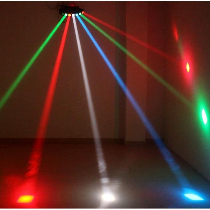 8 Têtes RGBW LED Faisceau Projecteur Lampe DMX Projecteurs Mobiles Pro ...
