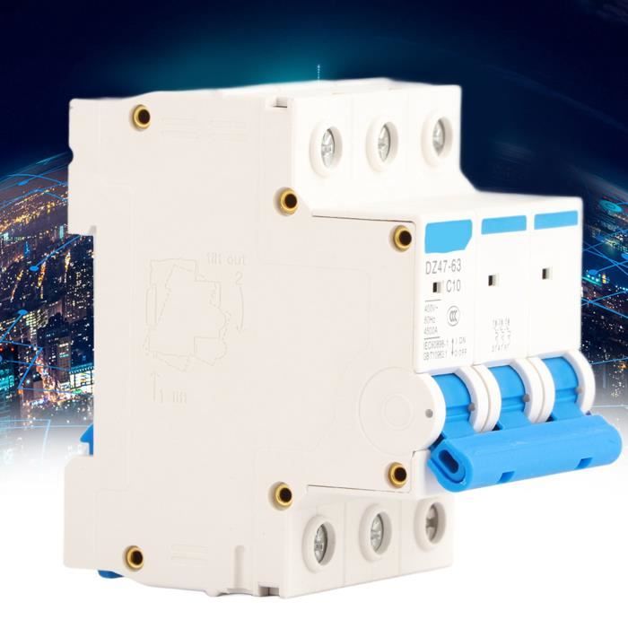 Mini Disjoncteur (10A) Ac 400V 6/10/16 / 20A Disjoncteur Miniature Tripolaire De Aire ...