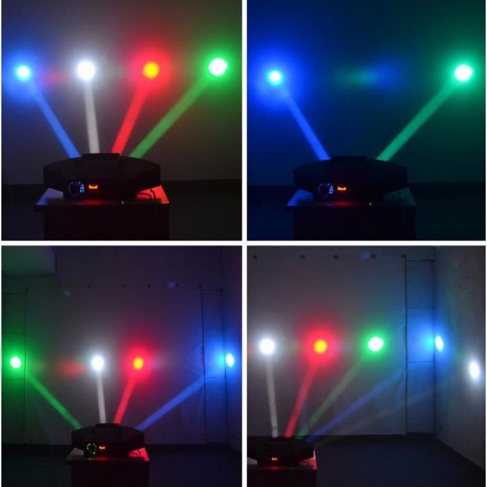 8 Têtes RGBW LED Faisceau Projecteur Lampe DMX Projecteurs Mobiles Pro ...