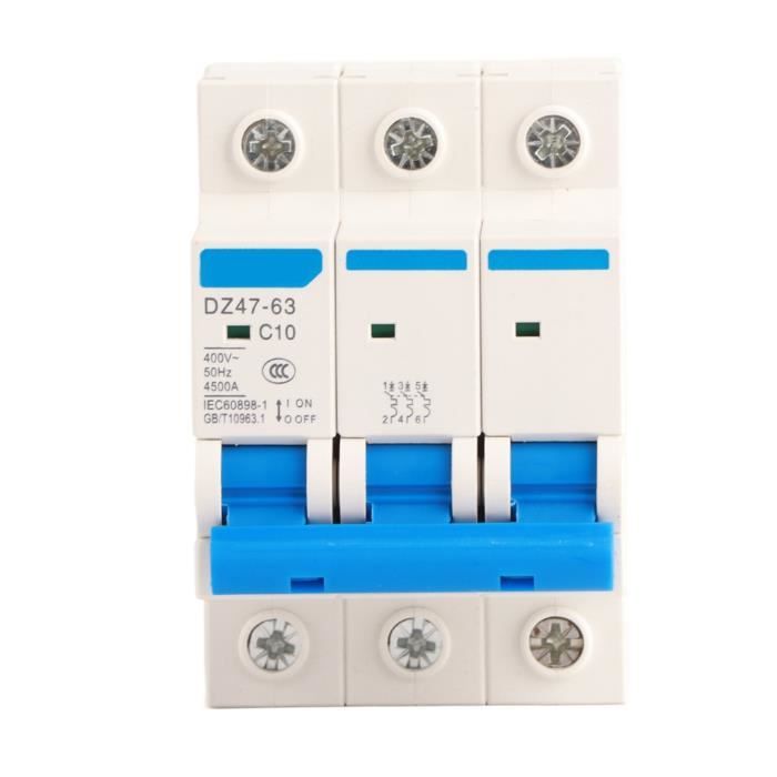 Mini Disjoncteur (10A) Ac 400V 6/10/16 / 20A Disjoncteur Miniature Tripolaire De Aire ...