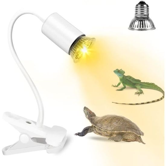 Lampe Chauffante Tortue, Lampe Reptiles et Amphibiens avec 50w UVA UVB ...