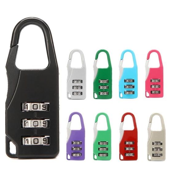 Cadenas à Combinaison,9 Pièces Cadenas Valise Avion,Mini Cadenas Code 3 Chiffres,Cadenas Code ...