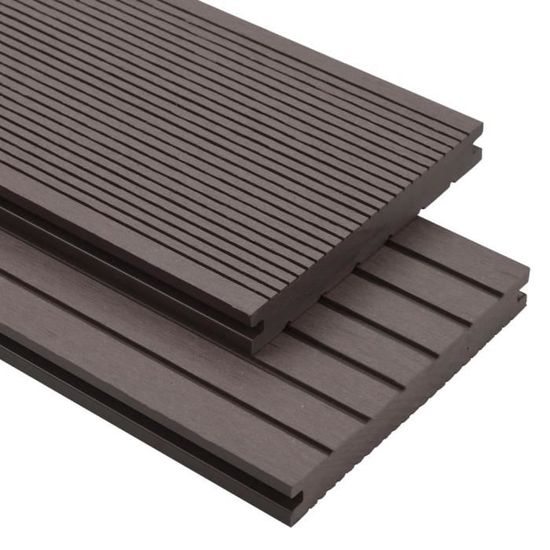 FNCM® Panneaux de terrasse solides Professionnel - WPC 15 m² 4 m Marron ...