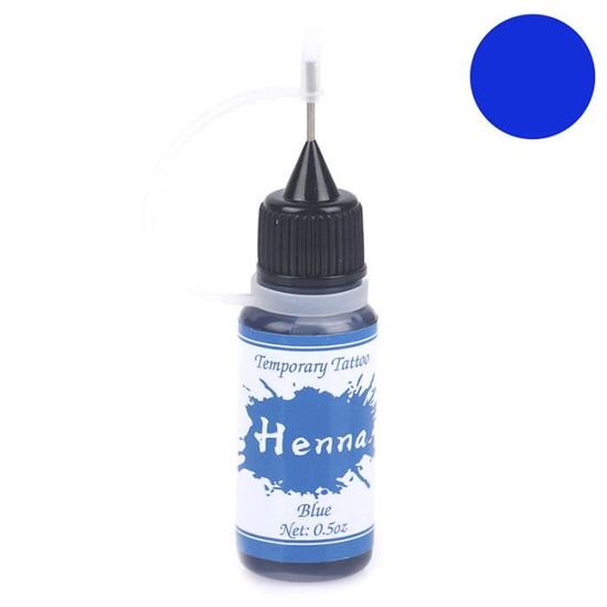 Bleu-Encre de tatouage temporaire, gel de fruits, peinture'art corporel ...