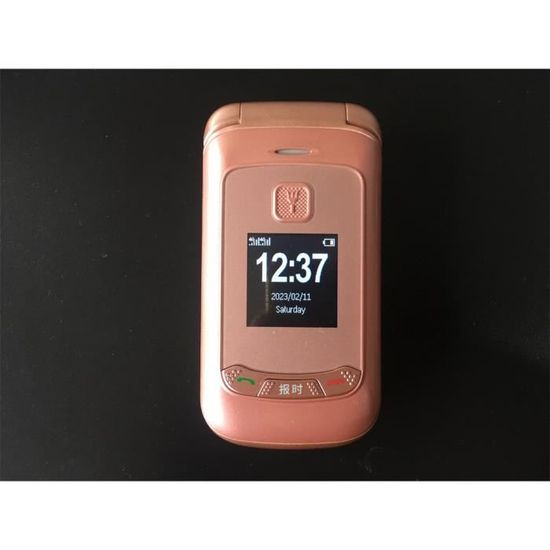 Téléphone portable Flip Phone Big Button Travel Display Real Vibration ...