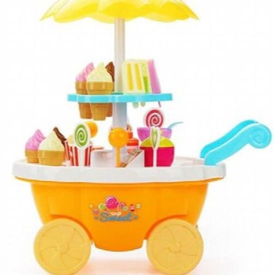 Docteur QE2OU 39 Pcs Simulation Small Carts Girl Mini Candy Cart Ice ...