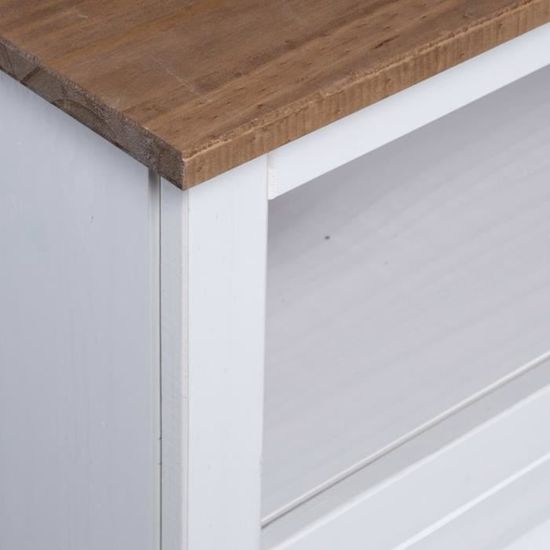 Meuble TV Pin mexicain Gamme Corona Blanc 80x43x78 cm - Cdiscount Maison