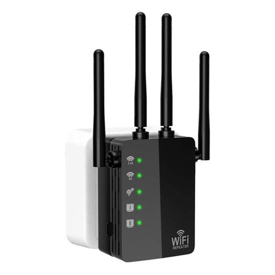 Répéteur WiFi Longue portée, Amplificateur WiFi AC1200 Double Bande 2 ...
