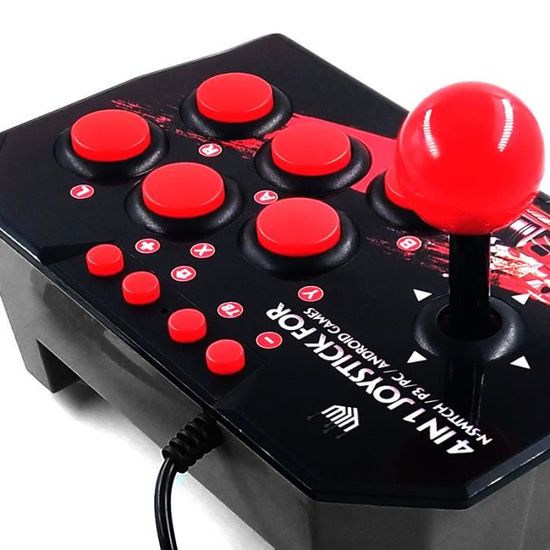 4 en 1 USB Wired Game Joystick Retro Arcade Game Console pour PS3-N ... 4 en 1 USB Wired Game Joystick Retro Arcade Game Console pour PS3-N ...