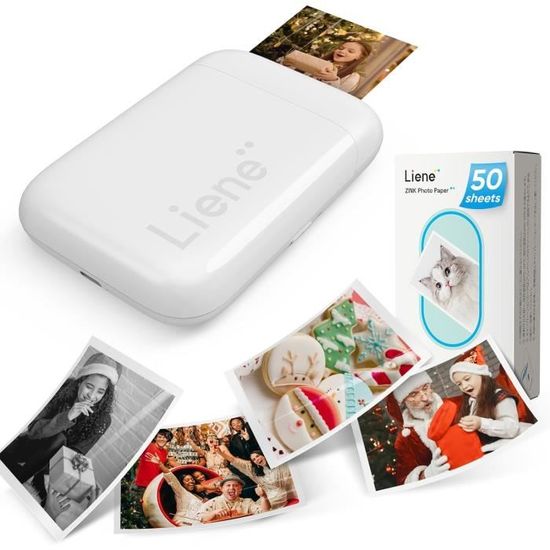 Liene Mini Imprimante, 2 x 3 Imprimante Photo Portable avec 50 Zink ...