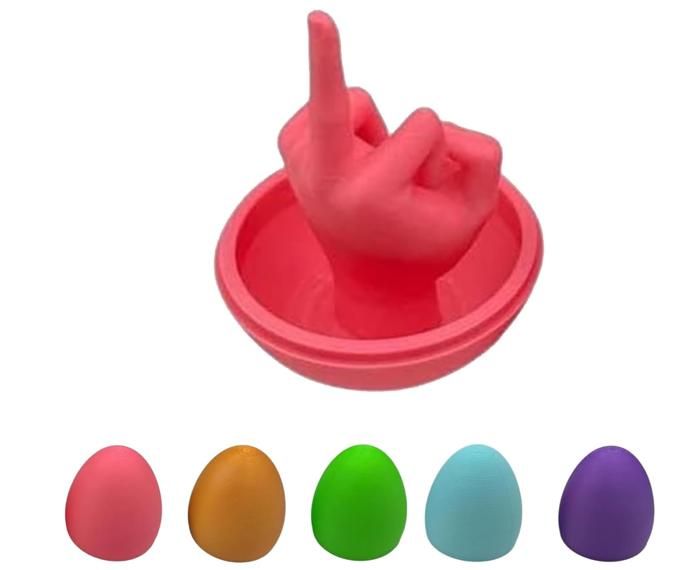 3D Printed Middle Finger Eggs, Middle Finger Easter Egg Gift for Adults ...