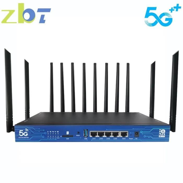 Routeur ZBT 5G epiCard 5G NR NSA 3600Mbps WiFi Rate 2.4G 5.8G WIFI6 ...