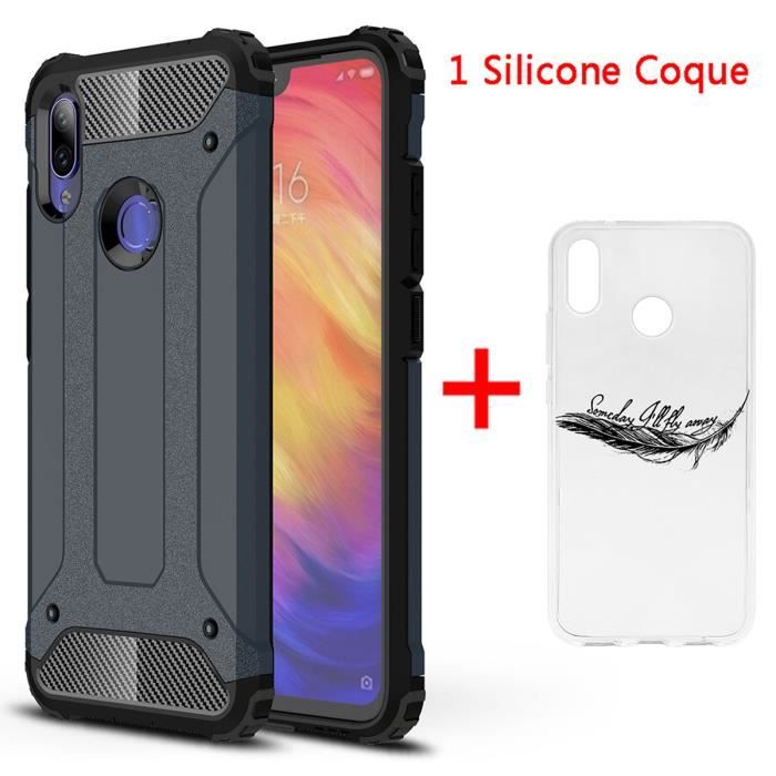 Pour Xiaomi Redmi Note 7 Coque, Haute Protection Rugged Armor Anti choc ...