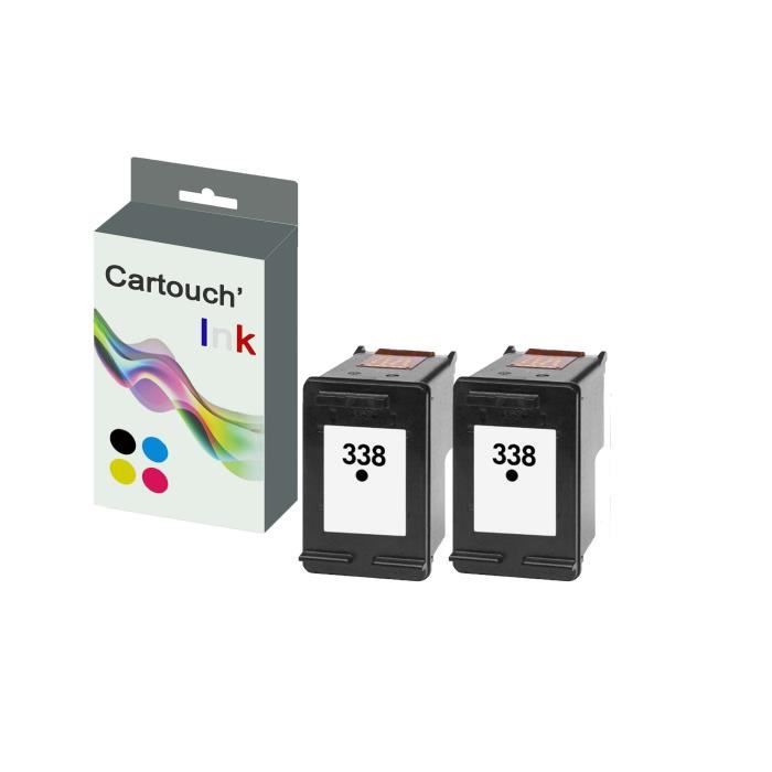 338 - 2 Cartouches d'encre compatibles hp 338 Noir - Cartouche HP 338 ...