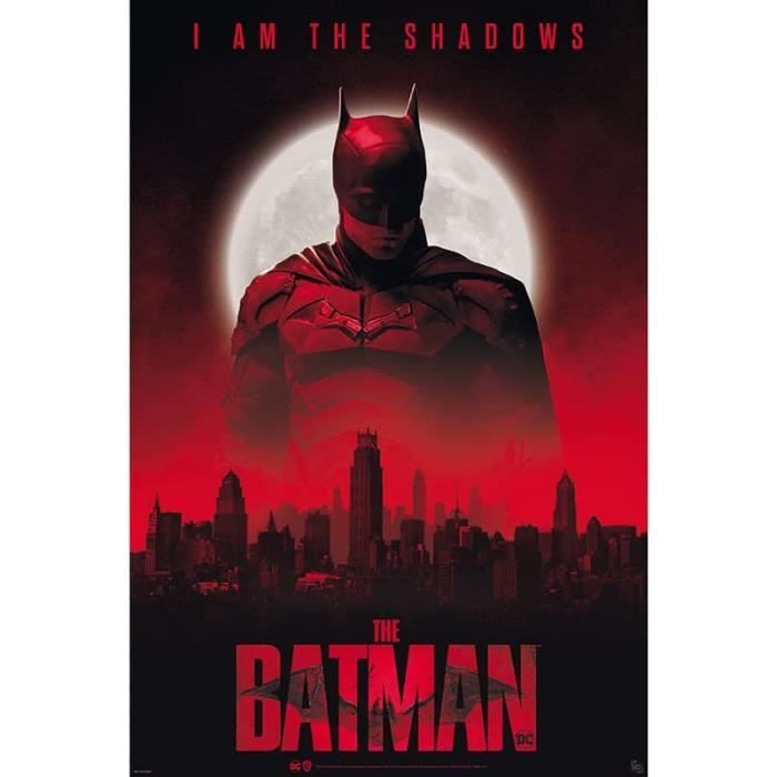 DC COMICS Poster The Batman Shadows (91,5 x 61 cm)[1590] - Cdiscount Maison
