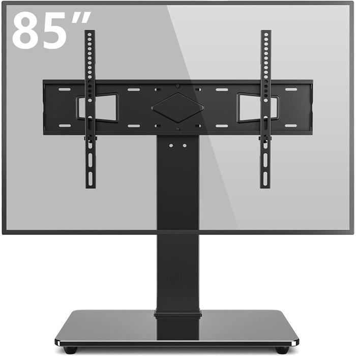 Pied TV sur Socle avec Support Pivotant et Réglable en Hauteur pour ...