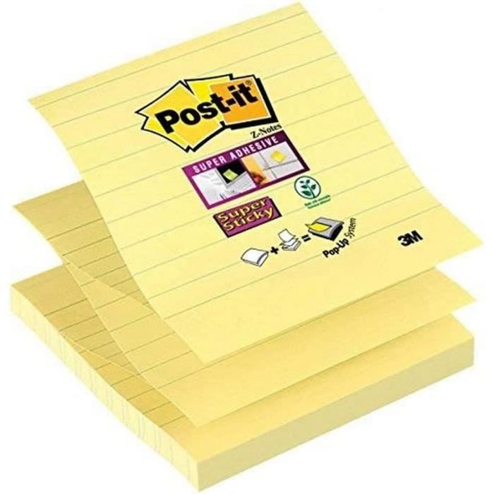 Post-it Z-Super Sticky Lot de 5 Blocs de Notes repositionnables 101 x ...