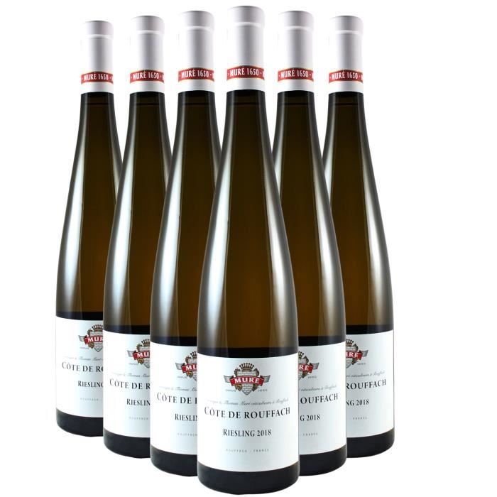 Alsace Riesling Côtes de Rouffach Blanc 2018 - Lot de 6x75cl - Domaine ...
