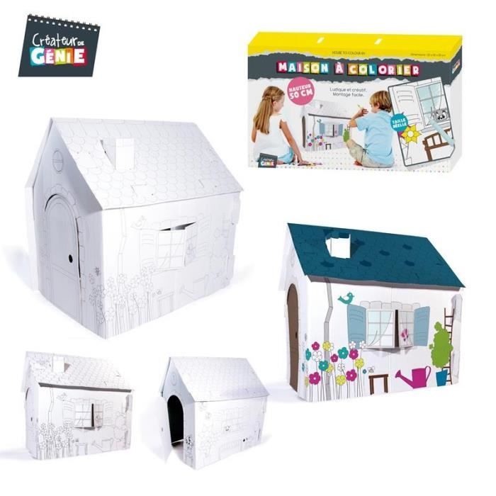 Maison à colorier, dessin, activités manuelles Blanc - Cdiscount Beaux ...