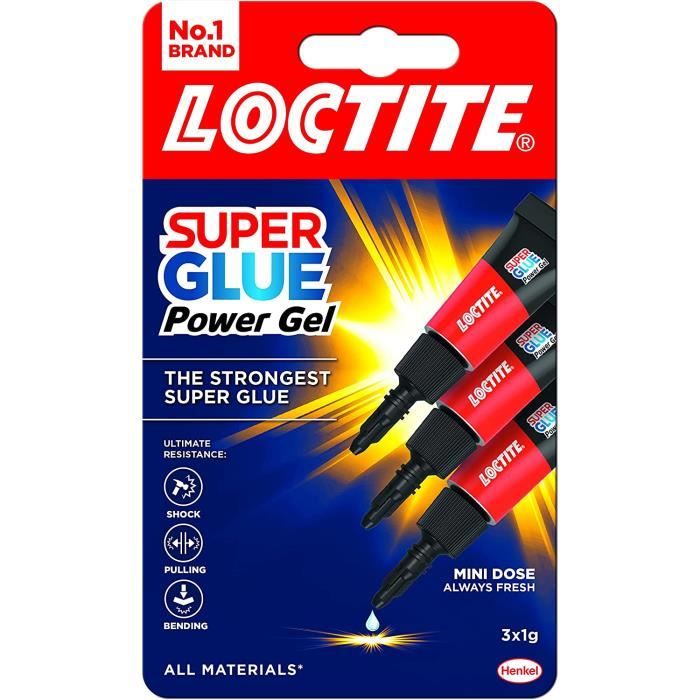 Super Glue Mini Trio, gel puissant flexible, transparent.[~748 ...