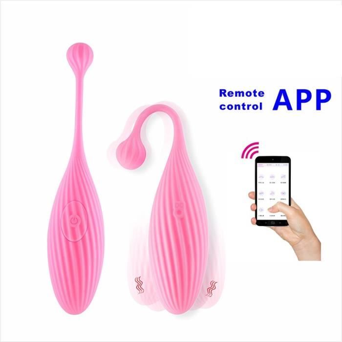 Godemichet vibrateur sans fil bluetooth pour femmes, avec application, télécommande, wifi, œuf ...