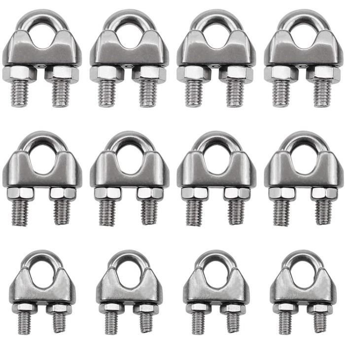 Clip de Câble Métallique Serre-câble 304 en Acier Inoxydable U Bolt ...