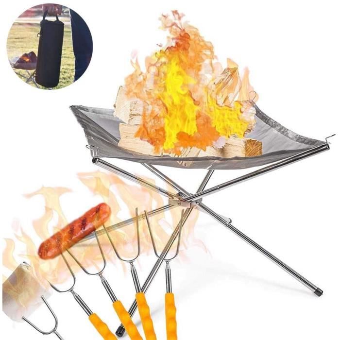 Fire Pit Brasero Terrasse Foyer Extérieur Portable Camping Extérieur ...
