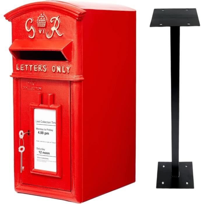 Acl Mail Box – Boîte Lettres Gr Rouge Serrure Montée Sur Pilier Postale ...