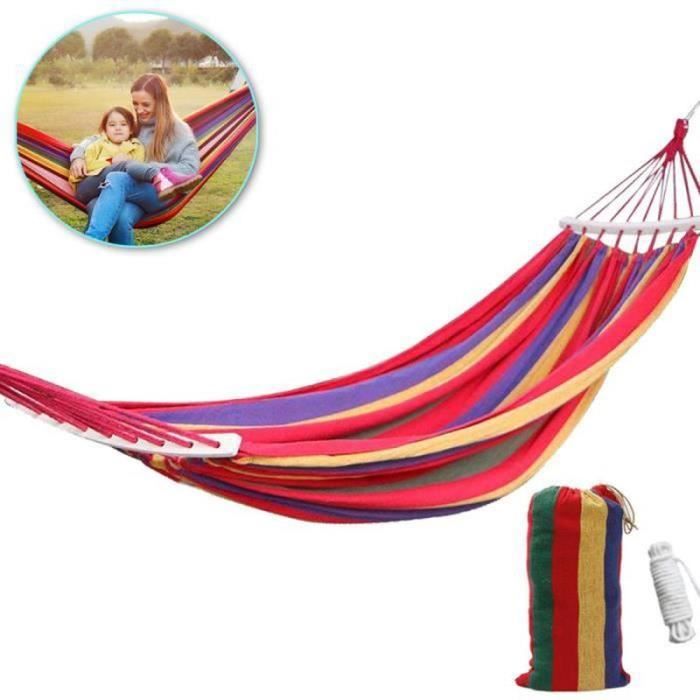 260x150cm 2 Personne Hamac Extérieur Loisir Camping Pique-niques Relax ...