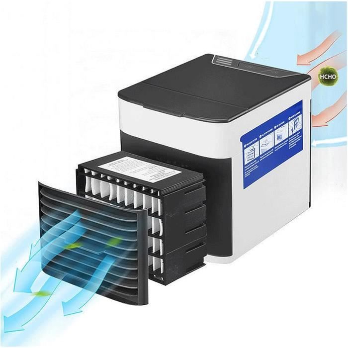 Clim Portative, 3 Niveaux De Puissance Mini Climatiseur Avec 7 Couleurs ...