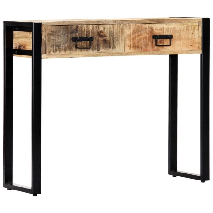 Table console - DIOCHE - Console extensible - Bois de manguier massif ...