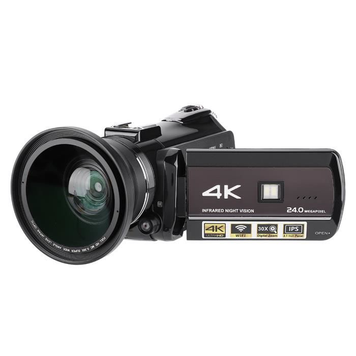 Caméscope 4K - EJ.LIFE - AC3-IPS - 30X Zoom numérique - Écran tactile 3 ...