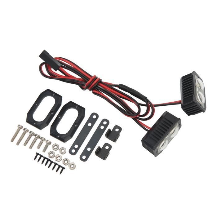 Zerone phare LED RC Phare RC 4 LED blanc éclairage couleur boîtier en ...