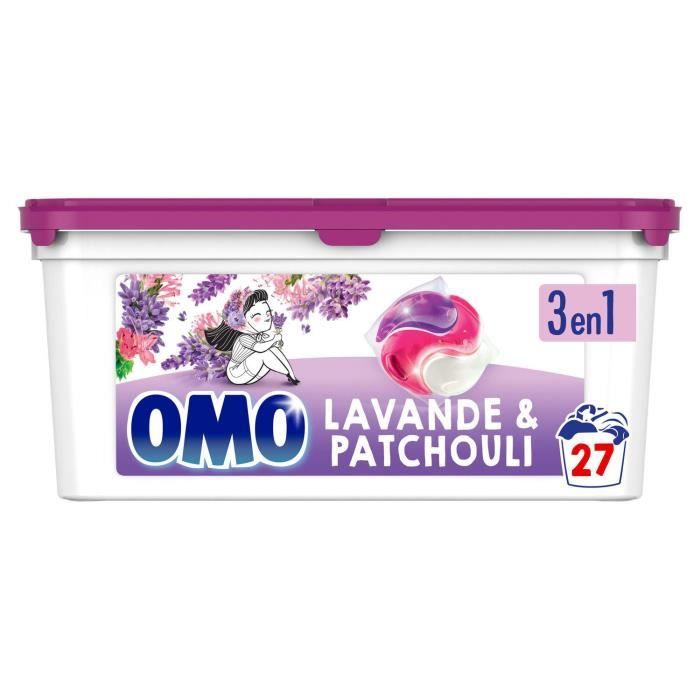 LOT DE 3 - OMO - Lessive Capsule 3en1 Lavande et Patchouli - boîte de ...