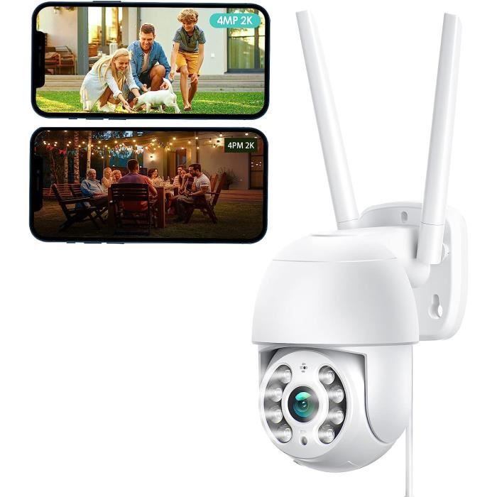 Caméra Surveillance Wifi Exterieure Sans Fil, 2K Caméra De Sécurité ...
