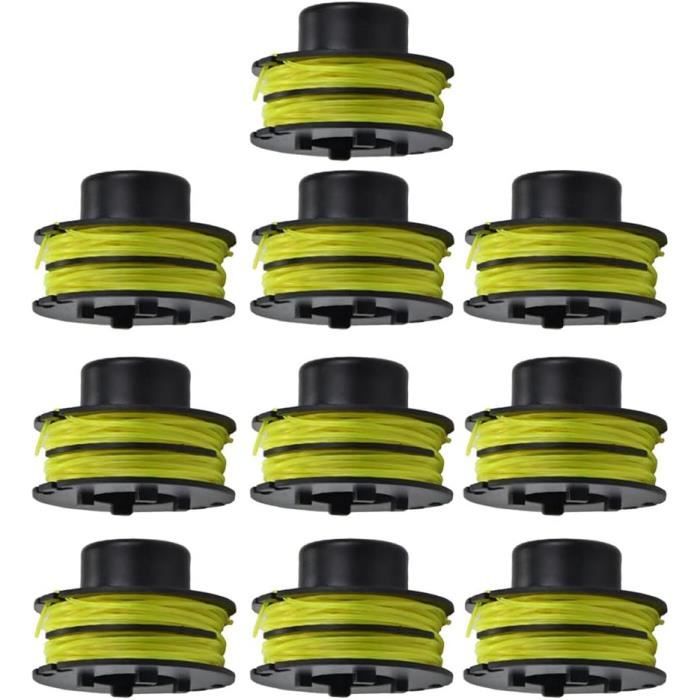Lot De 10 Bobines De Fil De Rechange Pour Débroussailleuse Ryobi Rac118 Rlt3525S Fast Post ...