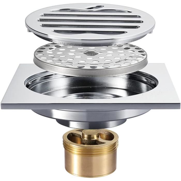 Siphon De Douche Carré De 10,2 Cm, Siphon De Sol En Laiton Avec ...