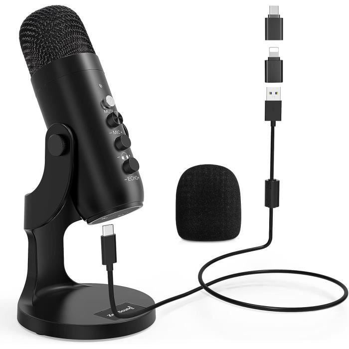 Microphone Usb, Micro À Condensateur Pour Pc Ordinateur Portable ...