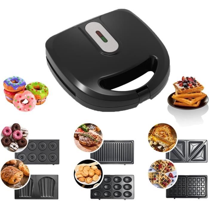 Mini Gaufrier 6 En 1, Appareil Pour Petit-Déjeuner Maison, Chauffage ...
