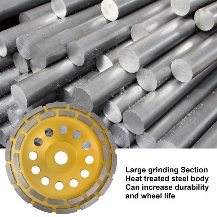 YOSOO disque de meuleuse d'angle Meule diamantée à double rangée de ...