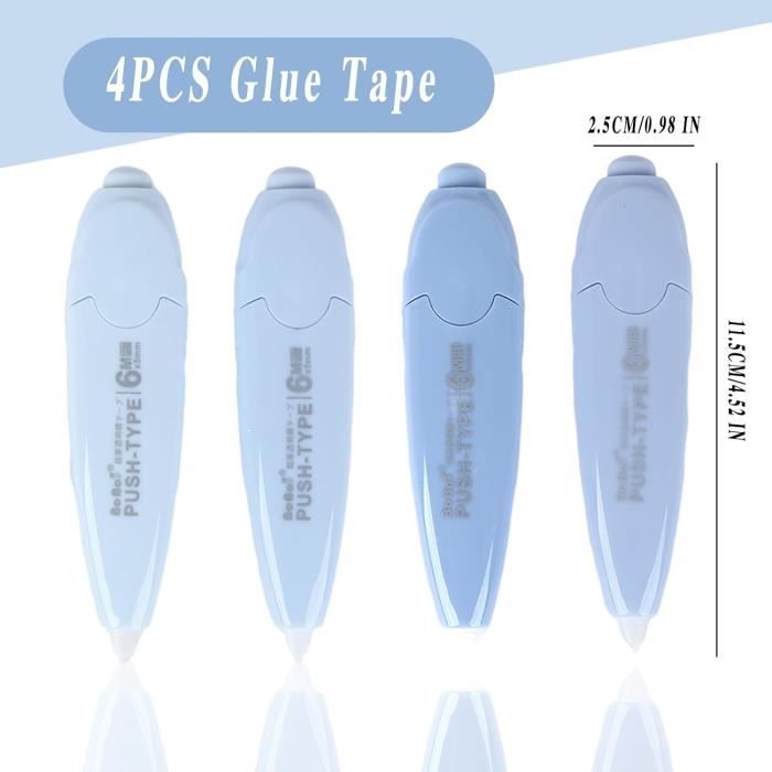 4 Pièces Blanco Correcteur,Extensible Ruban Correcteur Stylo,6M X 5Mm ...