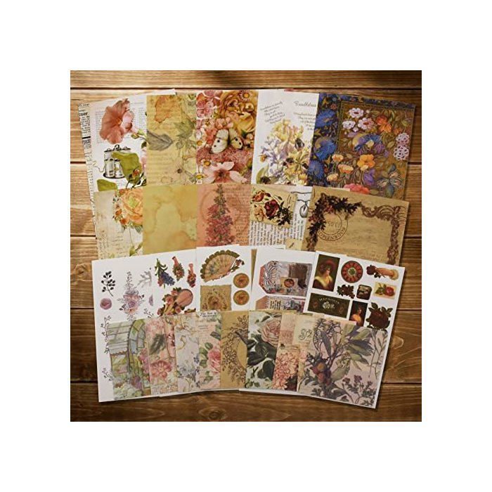 Kit de fournitures de scrapbooking vintage pour scrapbooking journal ...