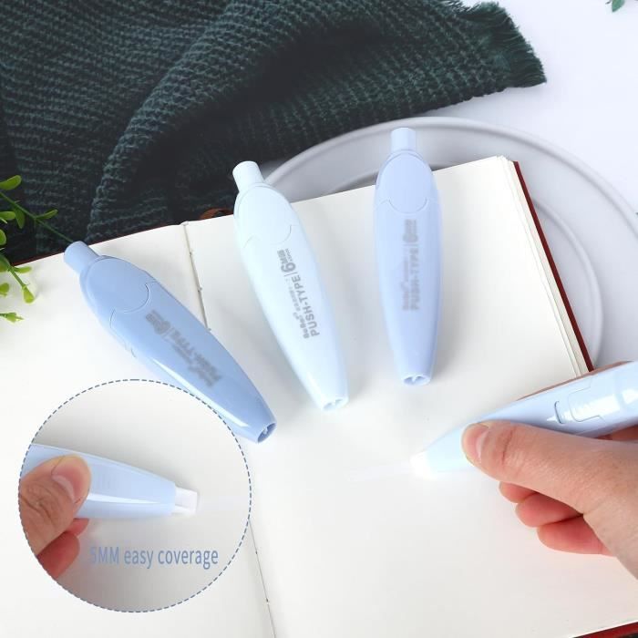 4 Pièces Blanco Correcteur,Extensible Ruban Correcteur Stylo,6M X 5Mm ...
