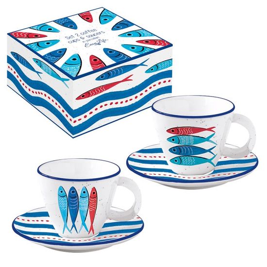 Mug - tasse - mazagran Easy life - 2205SARD - COFFRET 2 TASSES A CAFE ...
