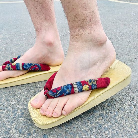 Pantoufles sabots japonais pour hommes,pantoufles de cosplay Demon ...