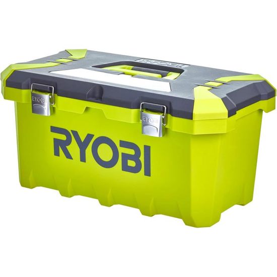 RYOBI - Tool box 49 cm - 33 L - metal fasteners - comparents on the lid ...