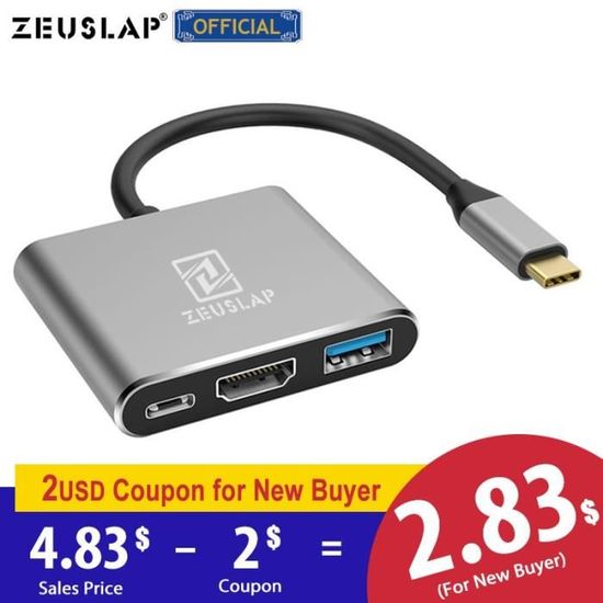 Branchement Hub 4 ports USB 3.1 Gen2, en aluminium, 10 Gbps, SuperSpeed ...