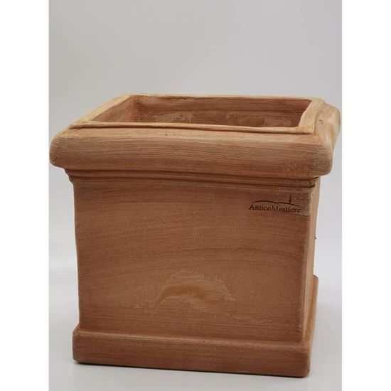 Pot de fleurs Cubo Liscio fait main - Terre cuite originale - Résistant ...