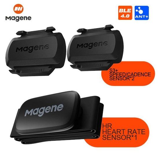 Compteur pour cycle,Capteur de fréquence cardiaque Magene Mover H64 S3 + ANT + USB C406,double ...